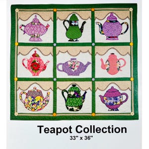 Teapot Collection Quilt Pattern #045 by Betty Alderman Designs - Etsy