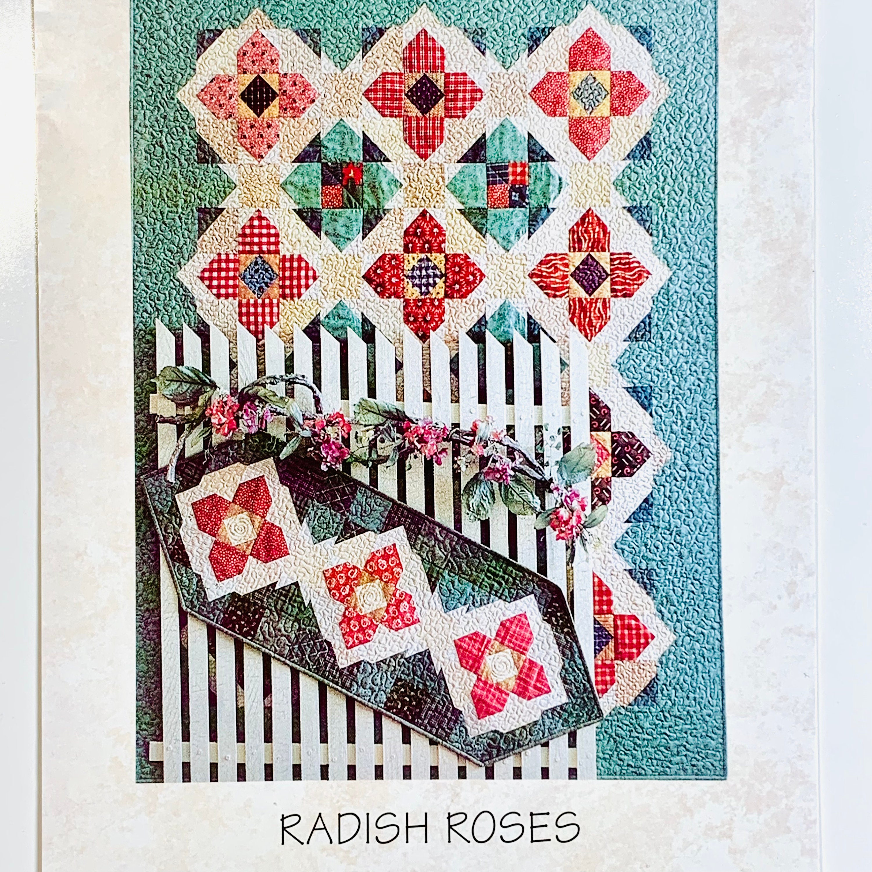 Radish Roses Quilt Pattern by Atkinson Designs Makes Lap - Etsy