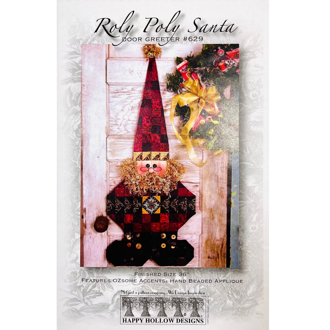 Roly Poly Santa Holiday Runner Quilt PATTERN Door Greeter - Etsy