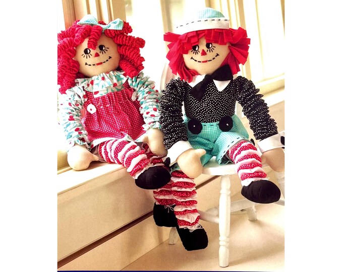 Yo-yo Annie and Andy Raggedy Ann and Andy Dolls Pattern IJ944 by Indygo ...