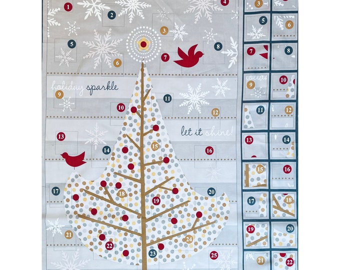 Christmas Advent Calendar Panel Fabric Holiday Sparkle by Nina Seven ...