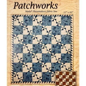 Patchworks Quilt Pattern by Kathy Schmitz KS-1303 Pinwheel Quilt, Piecemakers Moda - Etsy