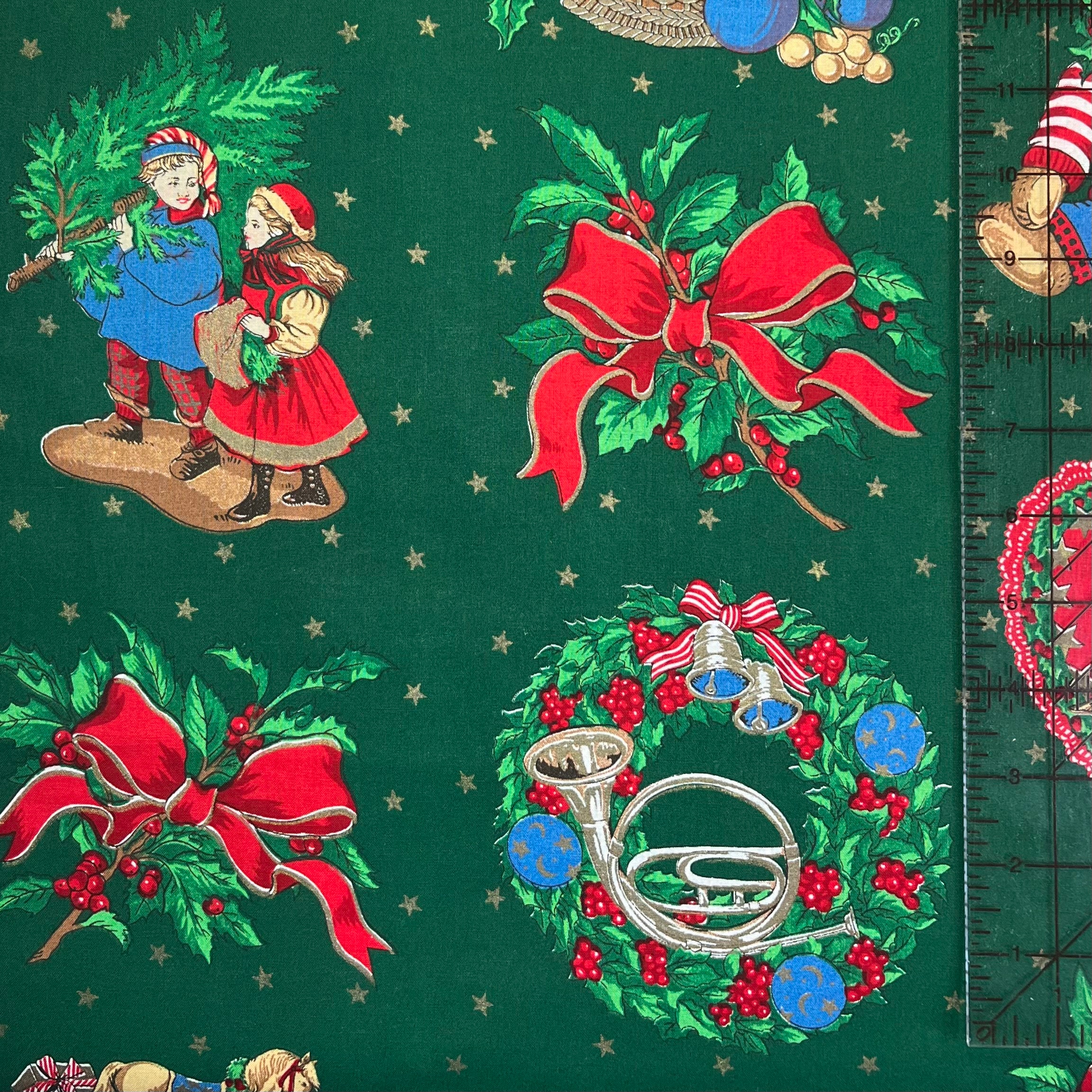 Old Fashioned Victorian Christmas Fabric by Joan Kessler for - Etsy