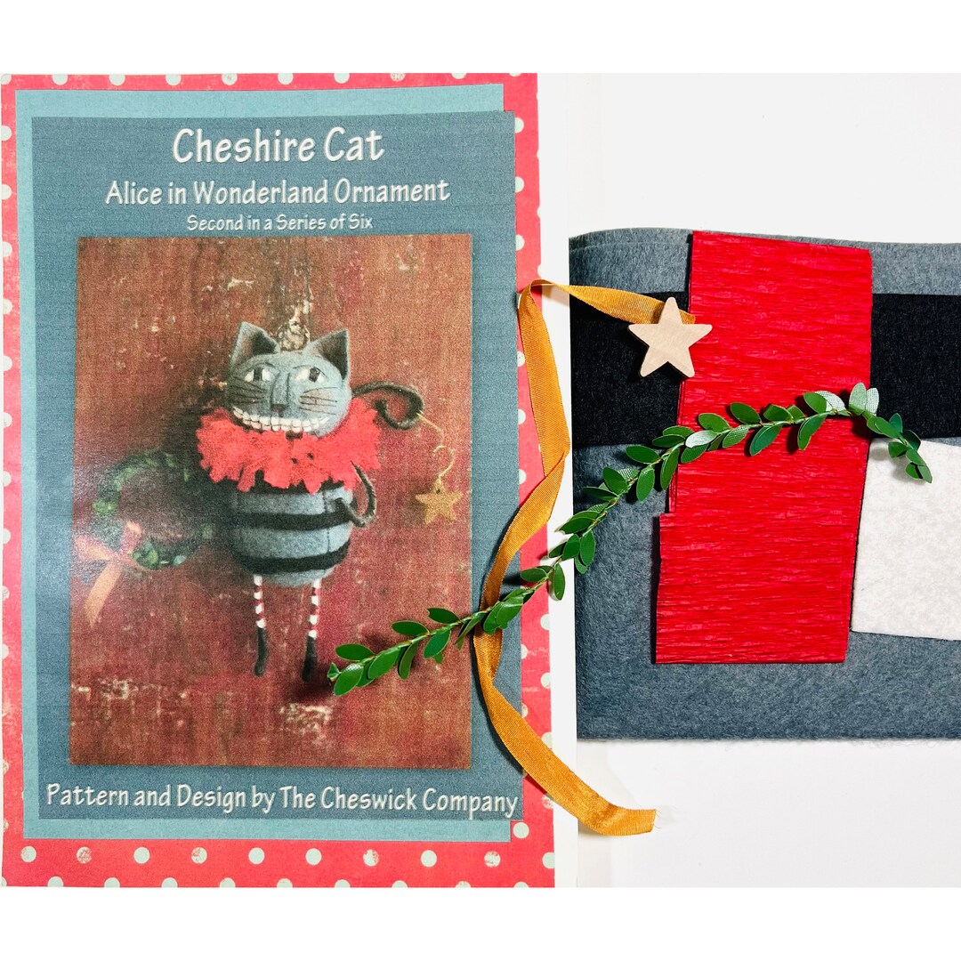 Cheshire Cat Alice in Wonderland Ornament KIT and PATTERN From the ...