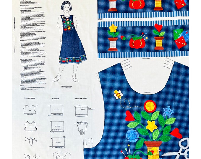 Dreamspinners Pins and Needles Jumper Fabric Panel Cut and Sew Makes ...