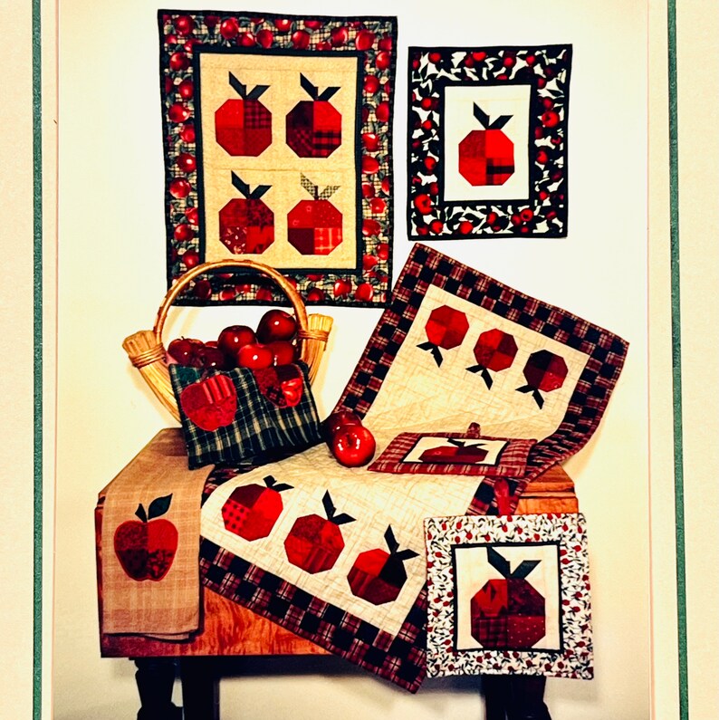 Apples Apples Quilt Pattern Tablerunner Pattern Potholder - Etsy
