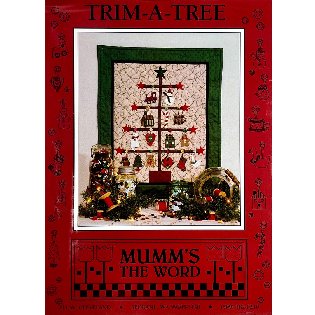 Trim a Tree Christmas Tree Quilt Pattern by Debbie Mumm for Mumms the ...
