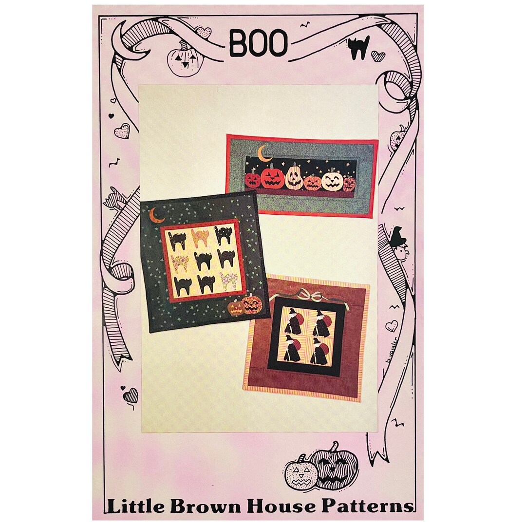 Boo a Halloween Quilt Pattern by Little Brown House Patterns, Makes 3 ...