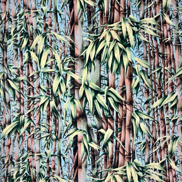 Bamboo Print Fabric - Etsy