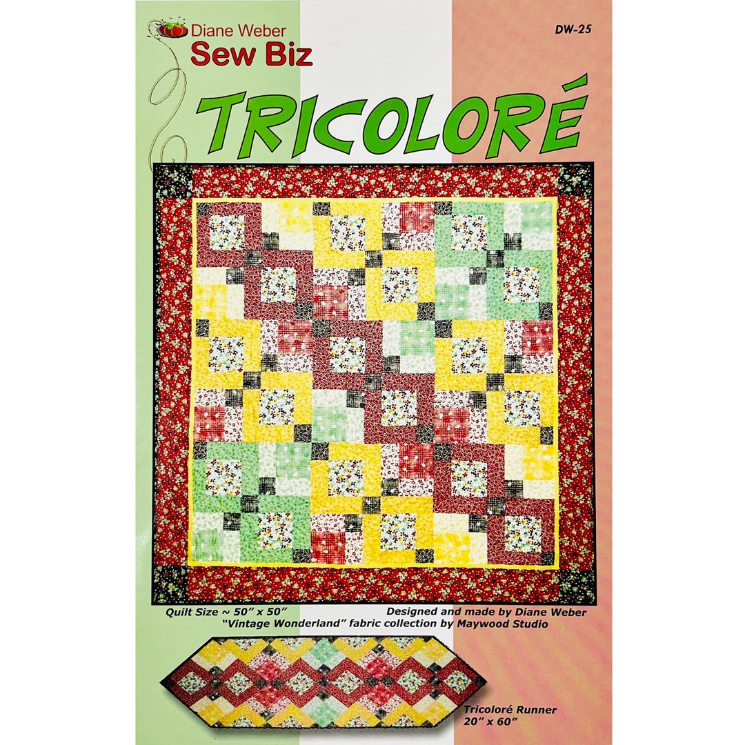 Tricolore' 3-color Quilt Pattern DW25 by Diane Weber for Sew Biz, Makes 2 Projects! - Etsy