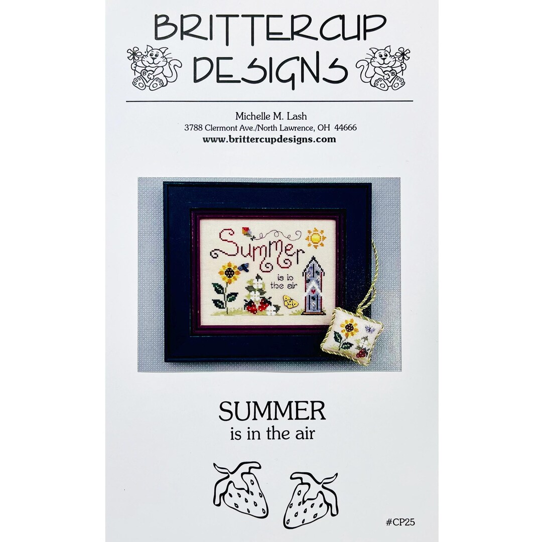 Brittercup Designs Summer is in the Air CP25 Counted Cross Stitch ...