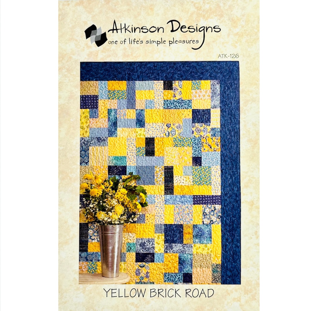 Yellow Brick Road Quilt Pattern ATK126 by Atkinson Designs, Fat Quarter ...