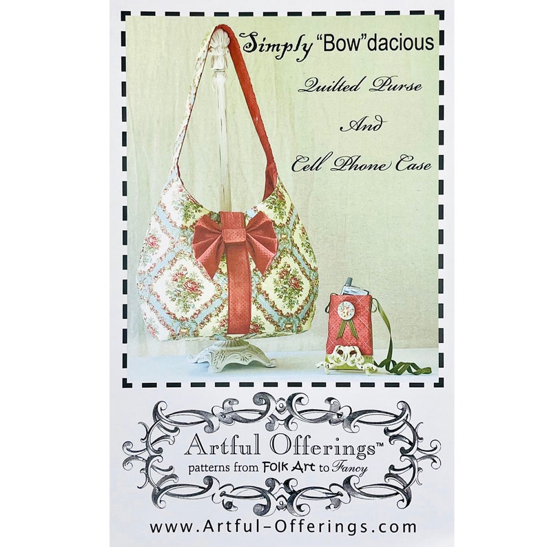Simply Bowdacious Purse and Cell Phone Case Pattern 2008104 by Artful Offerings - Etsy