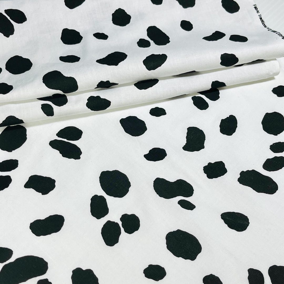 Holstein Cow Print Fabric #1654 by Fabric Traditions, 100% Cotton ...