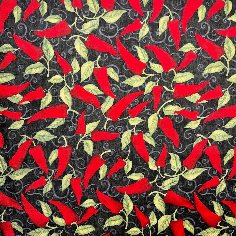 Chili Pepper Fabric - Etsy