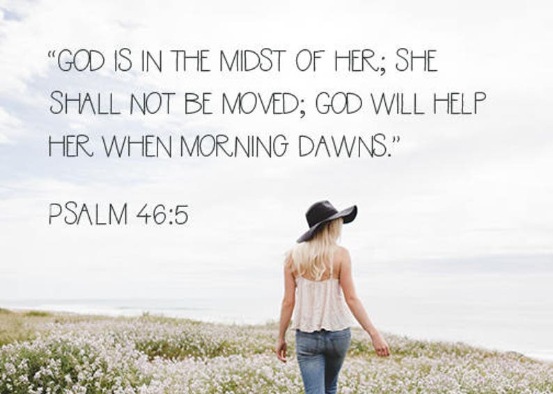 Psalm 46:5 - Printable 5x7 Scripture Card - Etsy