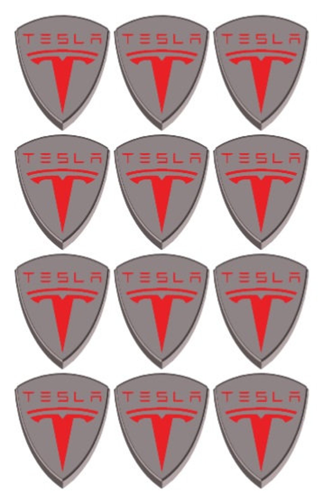 TESLA Logo Edible Wafer Cake Topper/ Cupcake Topper Pre-cutted - Etsy ...