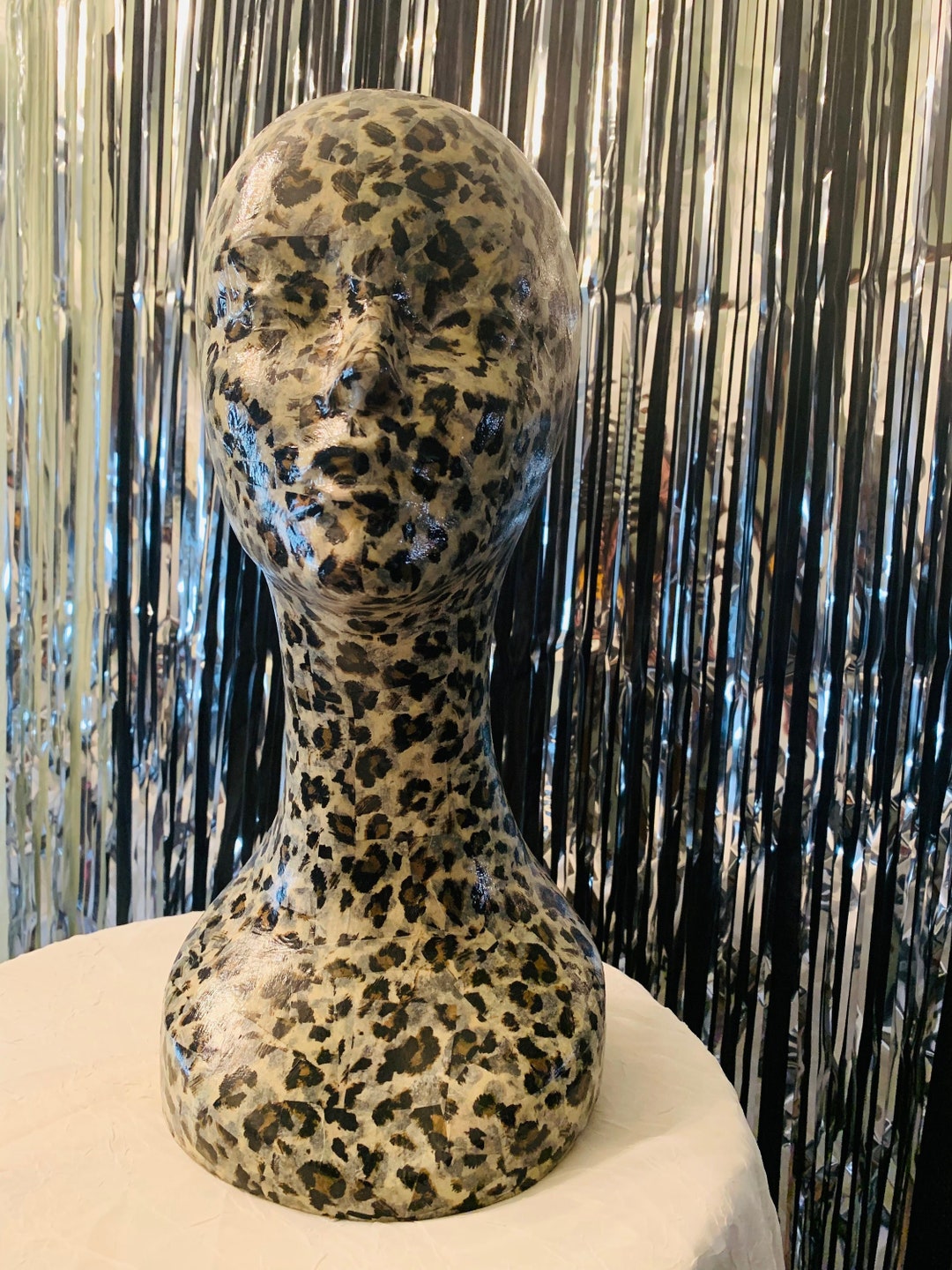 Ms. Safari, Leopard Print Mannequin Head Display - Etsy
