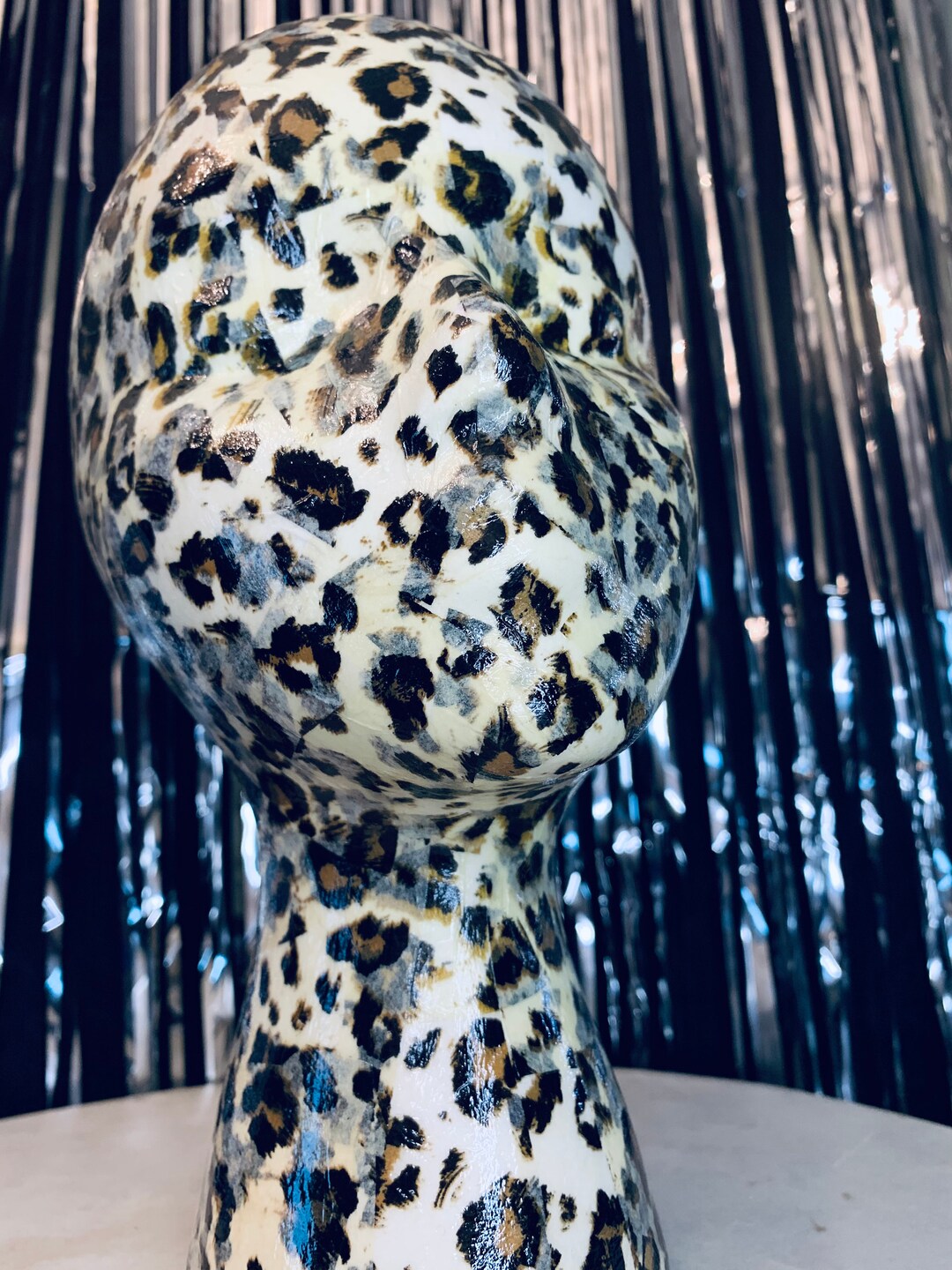 Leopard Print, Mannequin Head Display Lightweight and Portable Glam - Etsy