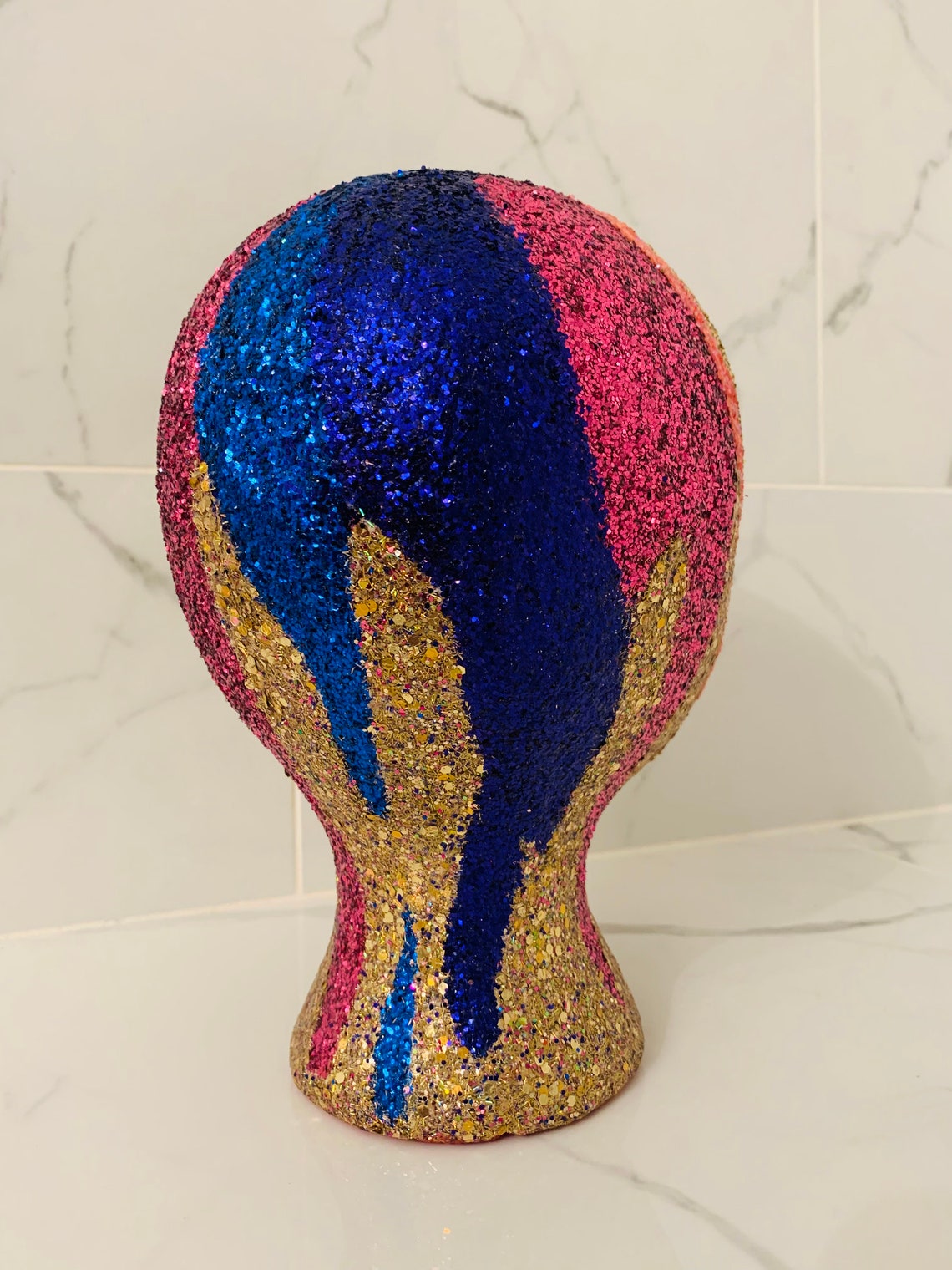 Ms. Drizzle Custom Glitter Mannequin Head Display Lightweight - Etsy