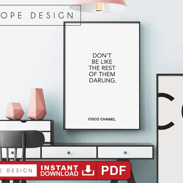 Coco Chanel Quotes - Etsy UK