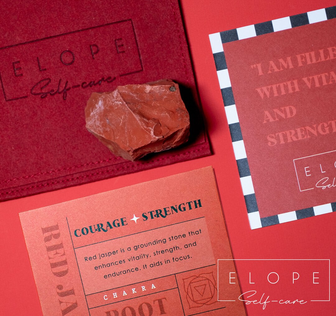 Red Jasper Raw Stone With Healing Affirmation Card&pouch.a Grade.reiki ...