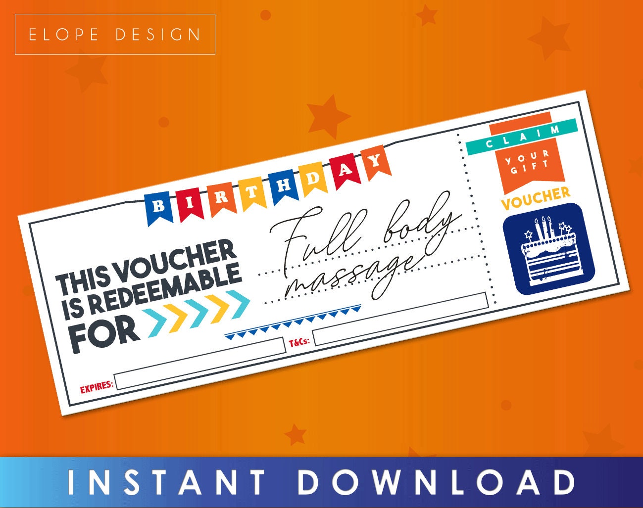 Gift Voucher Full Body Massage Coupon Birthday Day Gift - Etsy