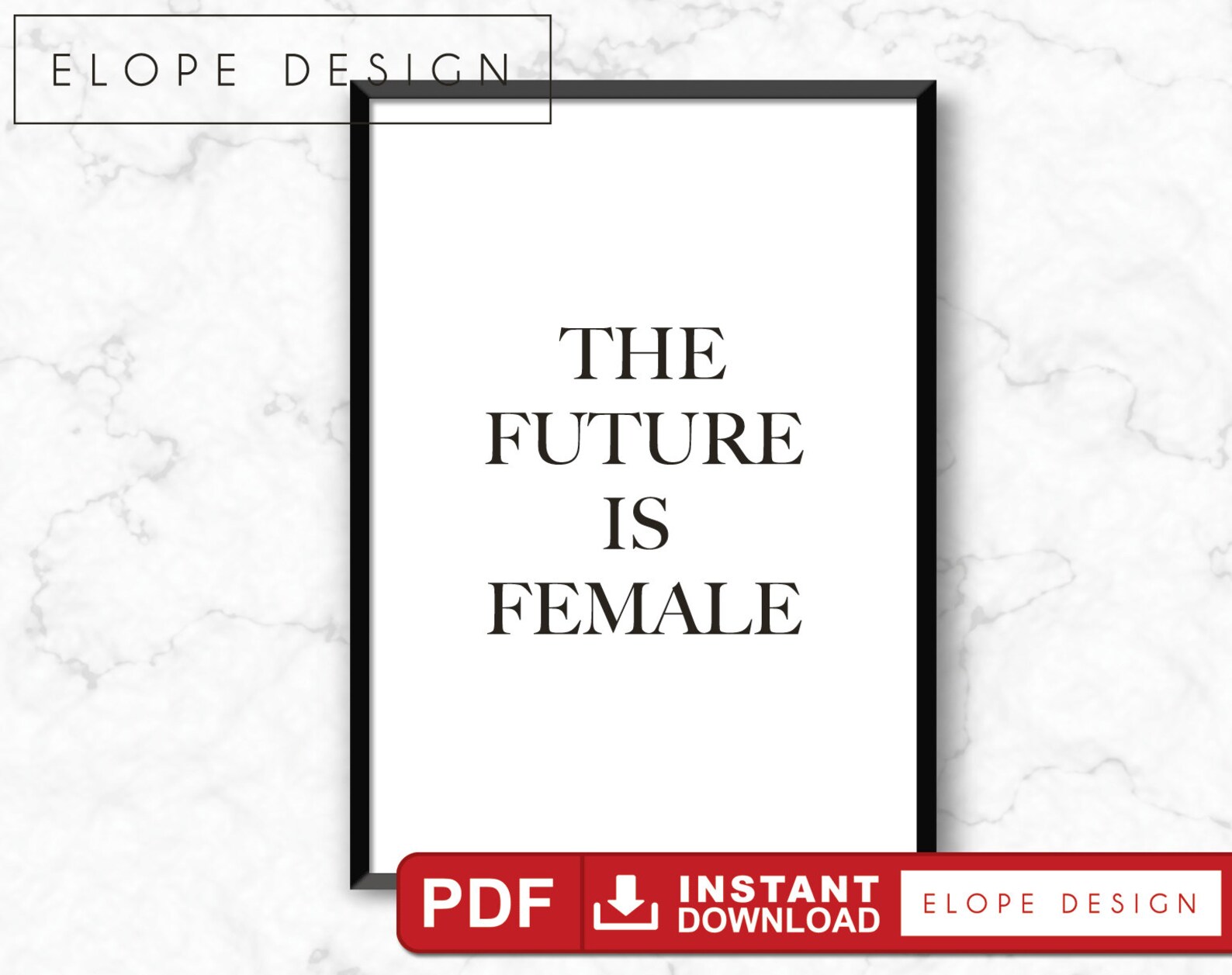 The Future is Female quote Fashion Print Wall Art Home | Etsy
