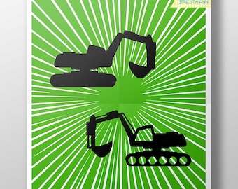 Plotterdatei bagger | Etsy