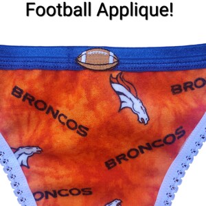 Denver Broncos Cotton T Back Strap Thong Panties Handmade Lingerie ...