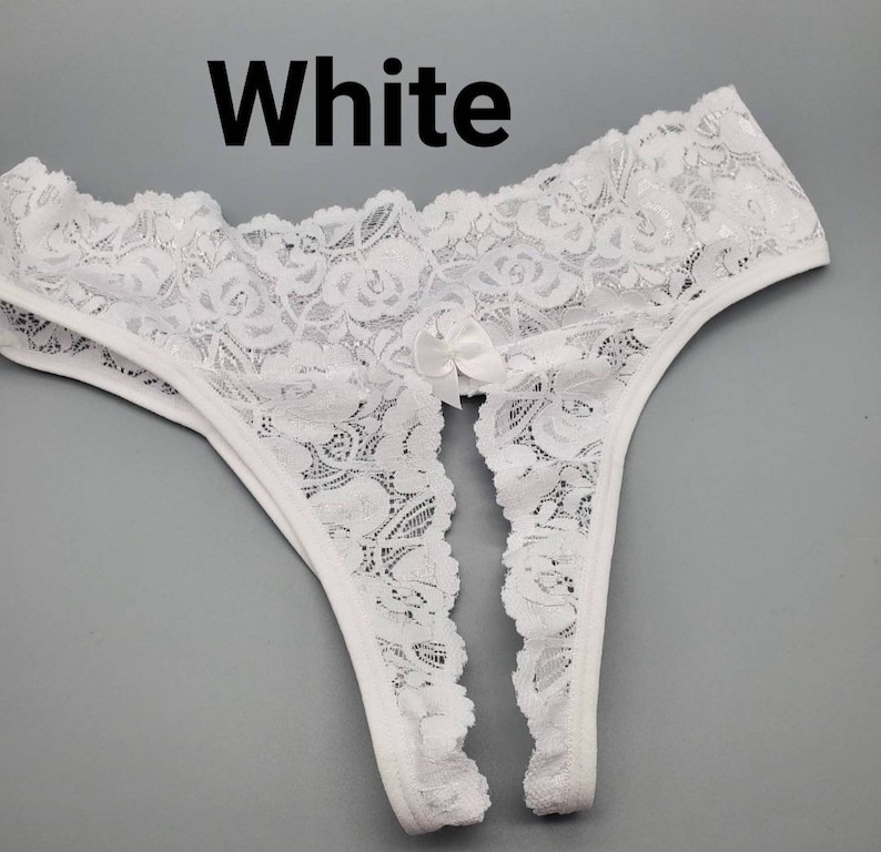 Open Crotchless Sheer White Wedding Lace Sheer Pantie See - Etsy Australia
