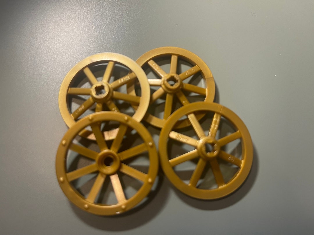 Lego® - New - Pearl Gold Wagon Wheels - #4489 - Etsy