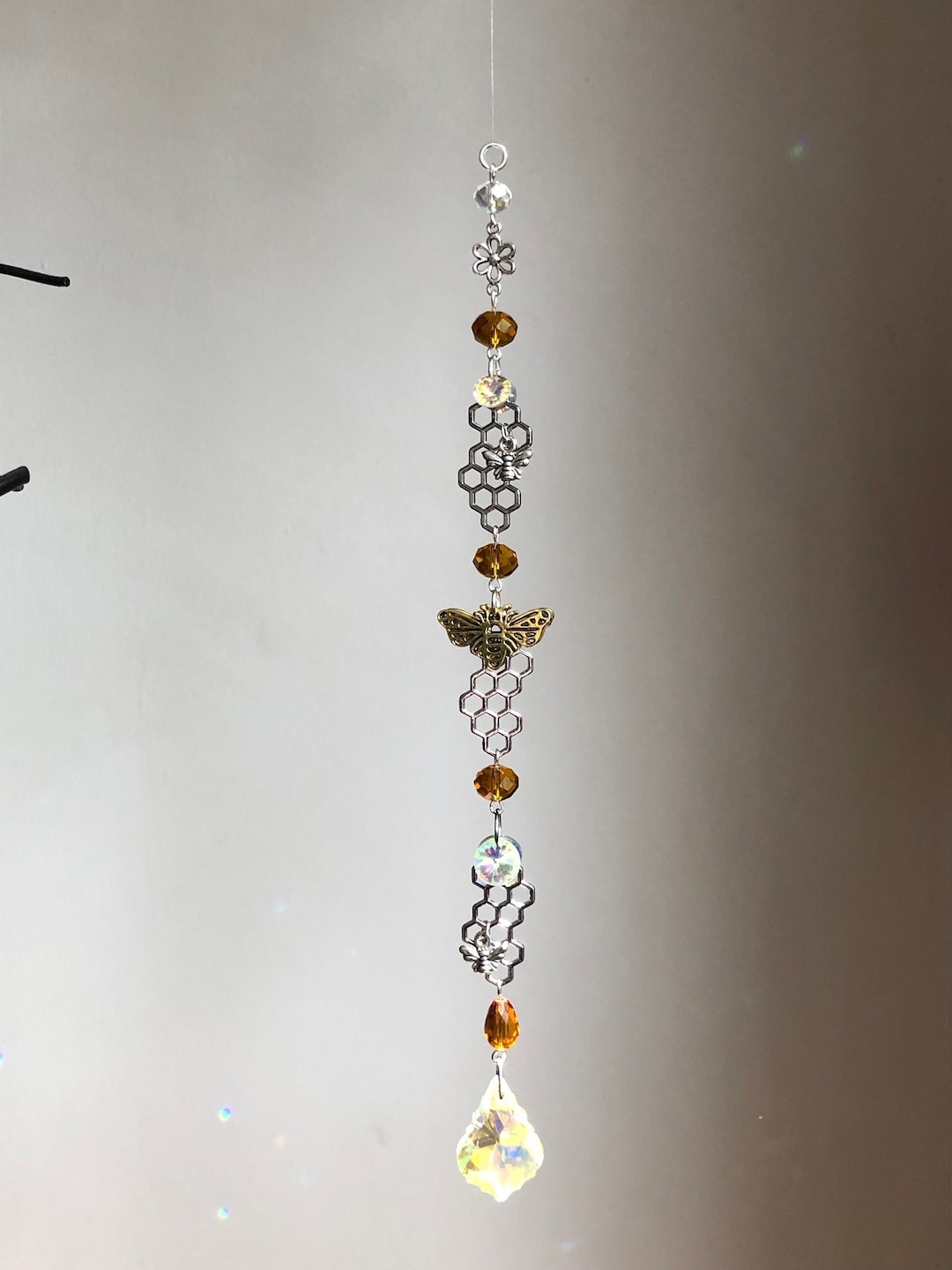 Bees and Honeycomb Suncatcher - Etsy