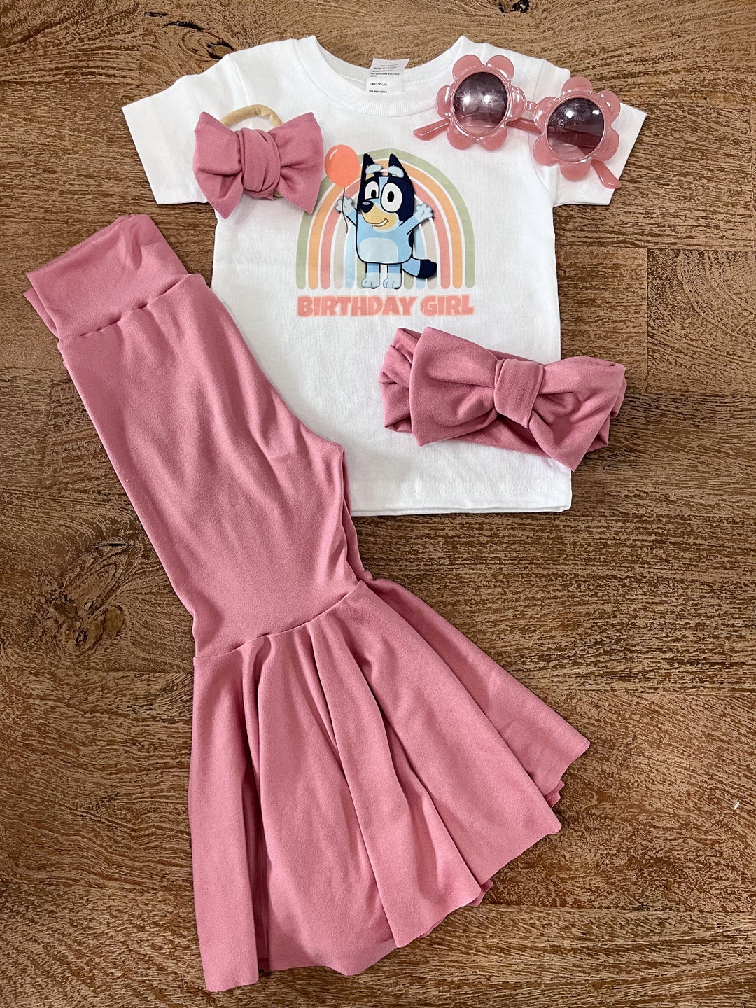 Bluey Birthday Outfit Toddler Outfit Baby Outfit Bellbottoms - Etsy