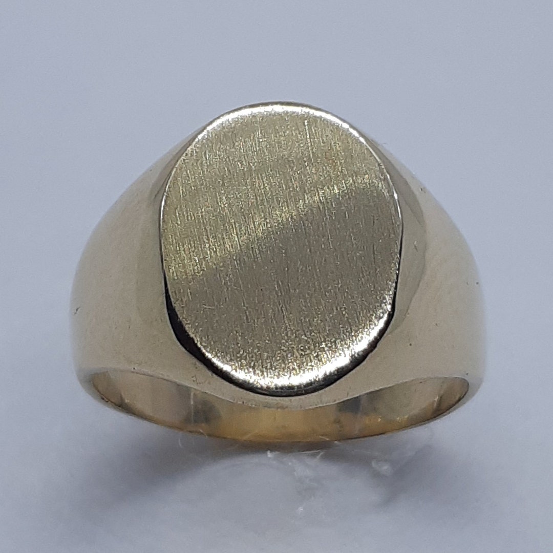Signet Ring, Gold Signet Ring, Men Signet Ring, Initials Ring ...