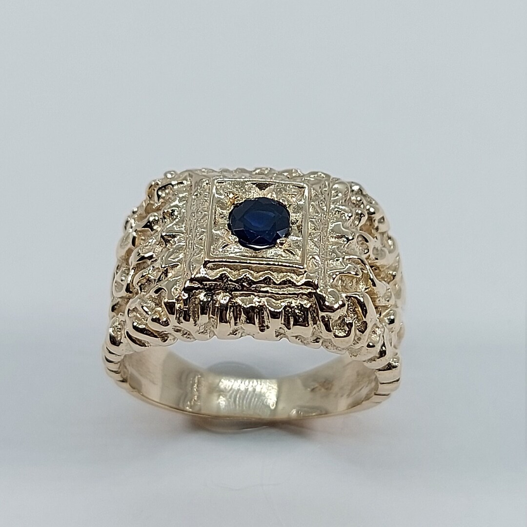 Sapphire Rings, Sapphire Gold Ring, Men Sapphire Ring, Men Ring, Gold ...