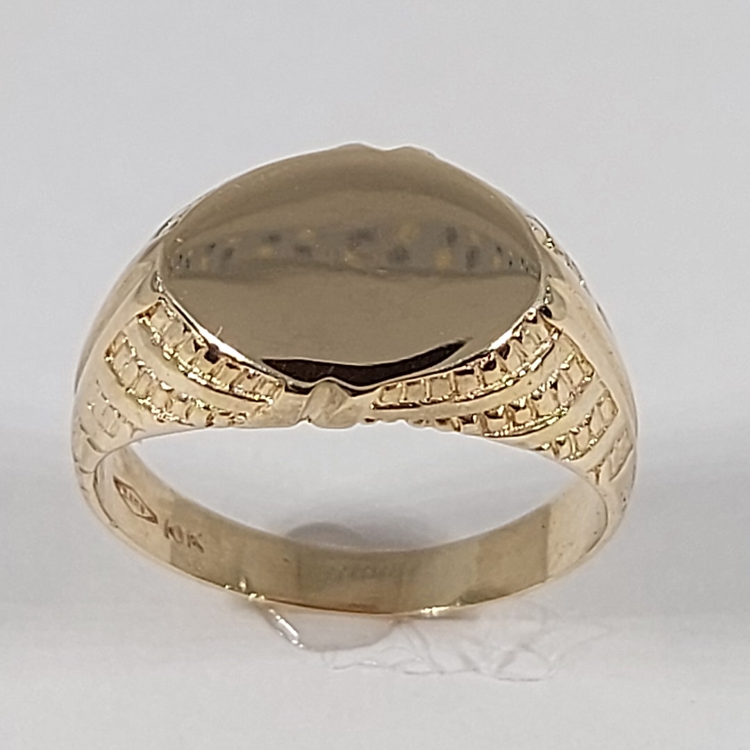 Signet Ring, Gold Signet Ring, Men Signet Ring, Initials Ring ...