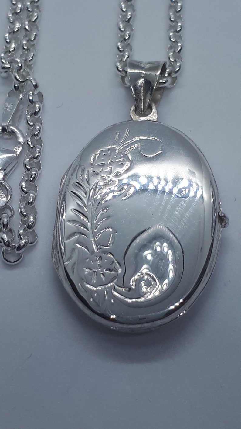 Silver Pendent Locket Pendent Locket Necklace 925 Sterling | Etsy