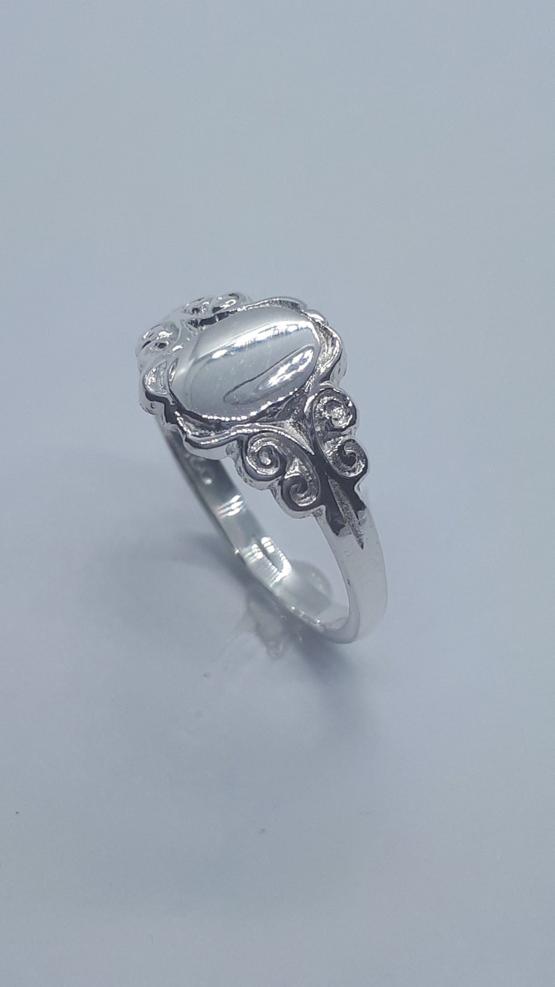 Signet Ring, Women Signet Ring, Girl Signet Ring, Solid Sterling Silver ...