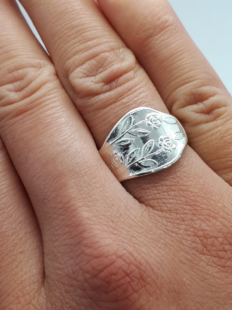 Spoon Ring Solid Sterling Silver Spoon Rings Women Silver | Etsy