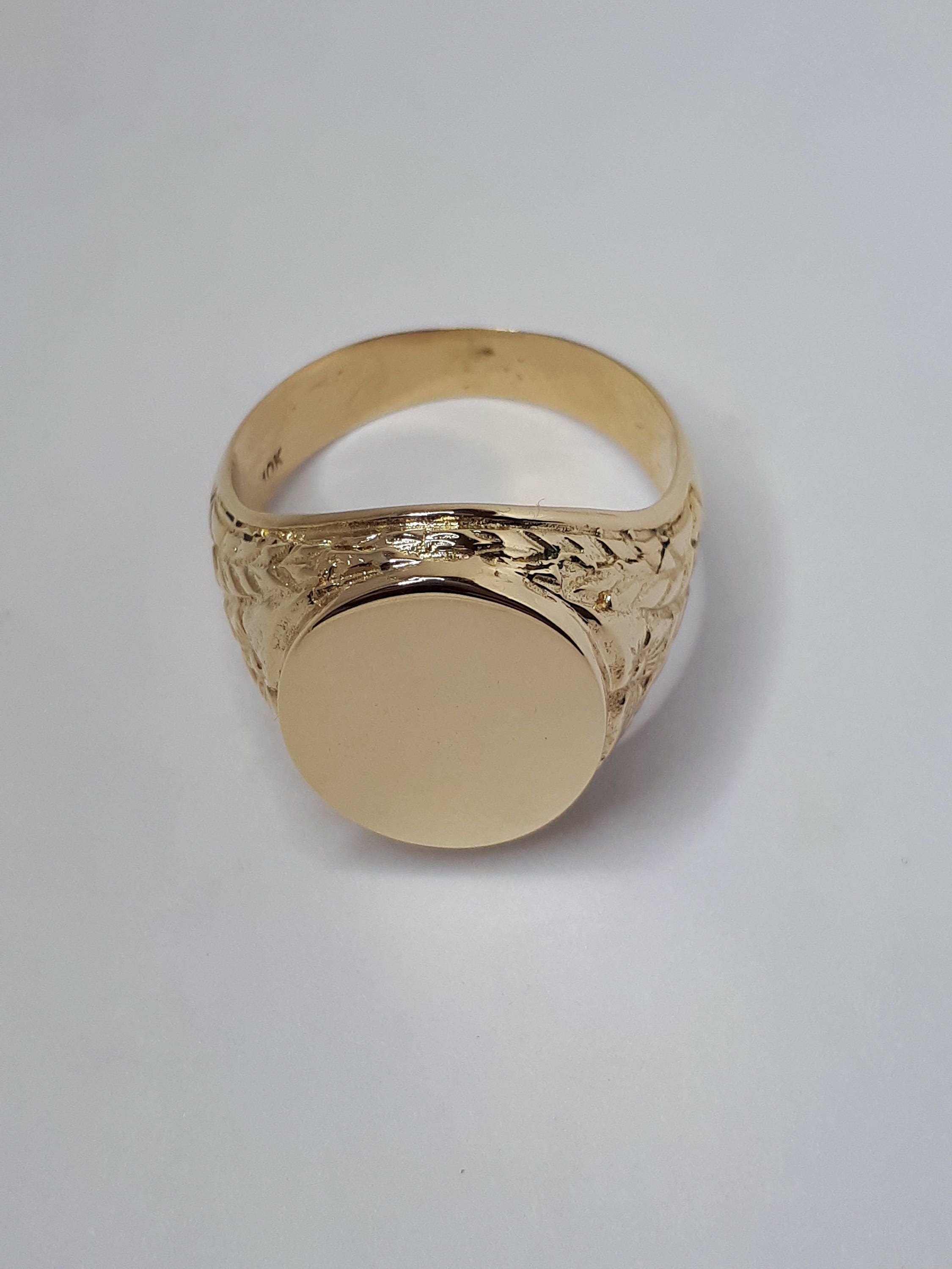 Gold Signet Ring Signet Ring Men Signet Ring Initials Ring - Etsy