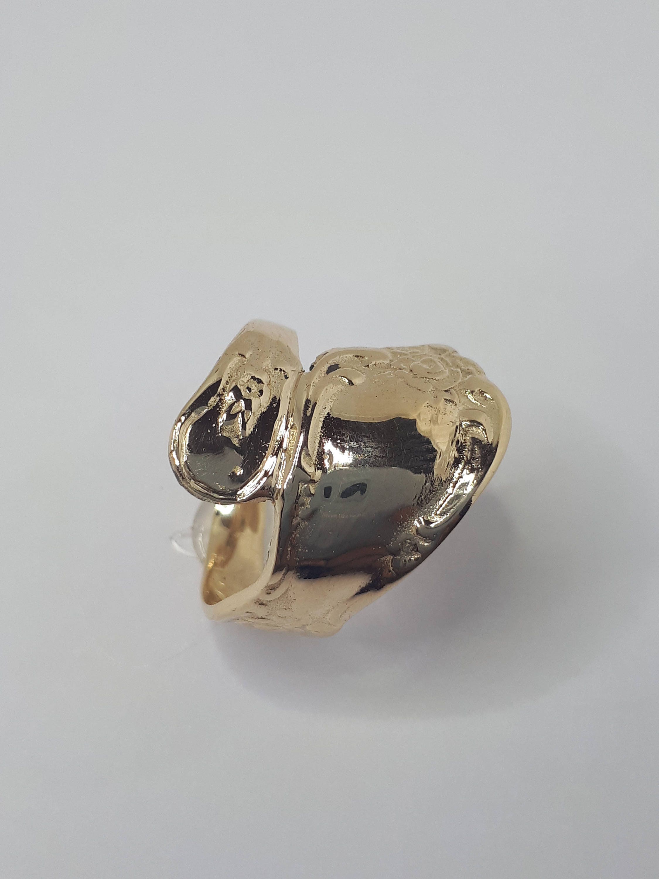 Gold Spoon Ring Solid Gold Spoon Ring Spoon Rings Gold | Etsy