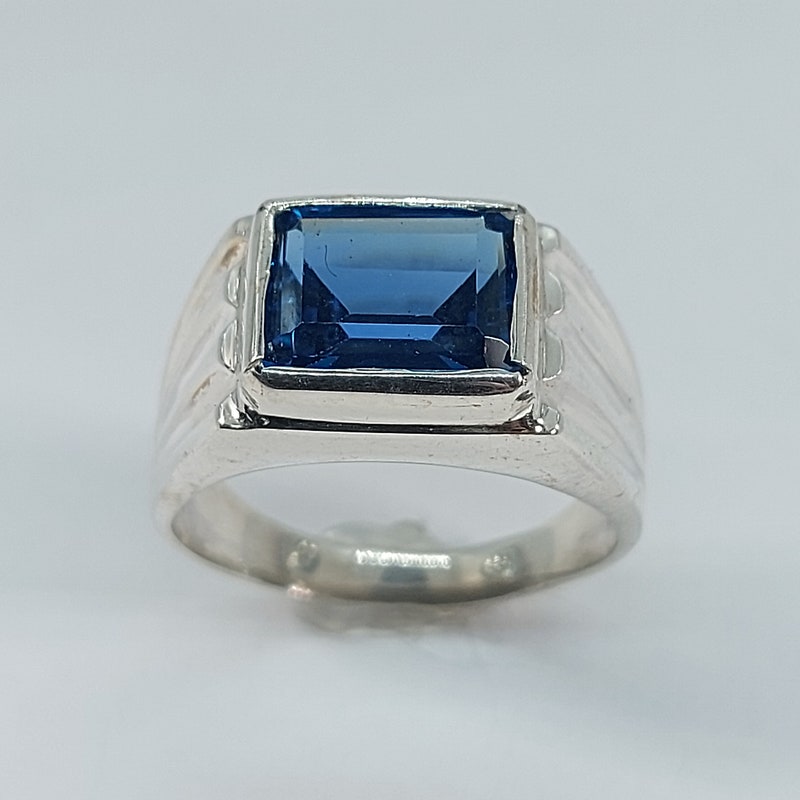 Square Stone Ring - Etsy