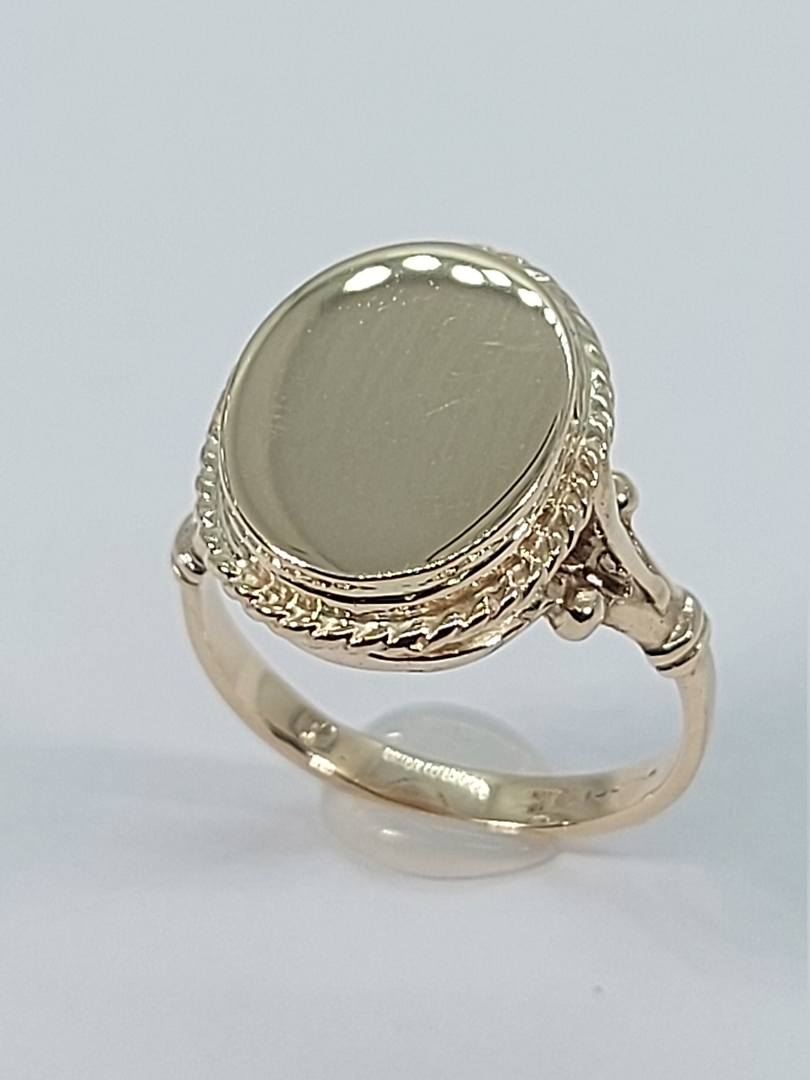 Women Signet Ring, Signet Ring, Gold Signet Ring, Initials Ring, 10k ...