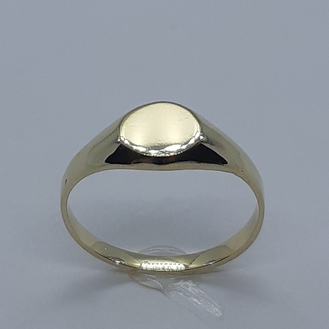 Kids Signet Ring, Signet Ring, Gold Signet Ring, Initials Ring, 10k ...