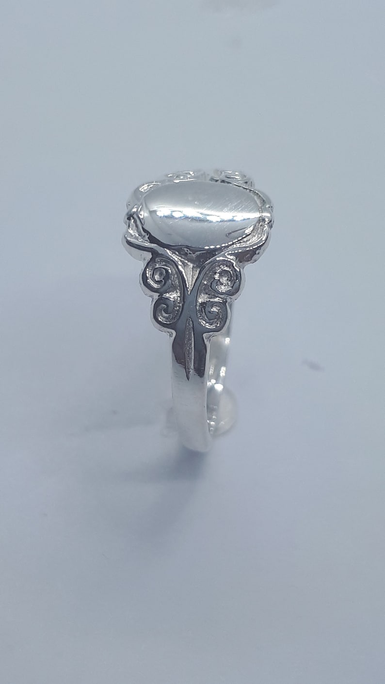 Signet Ring, Women Signet Ring, Girl Signet Ring, Solid Sterling Silver ...