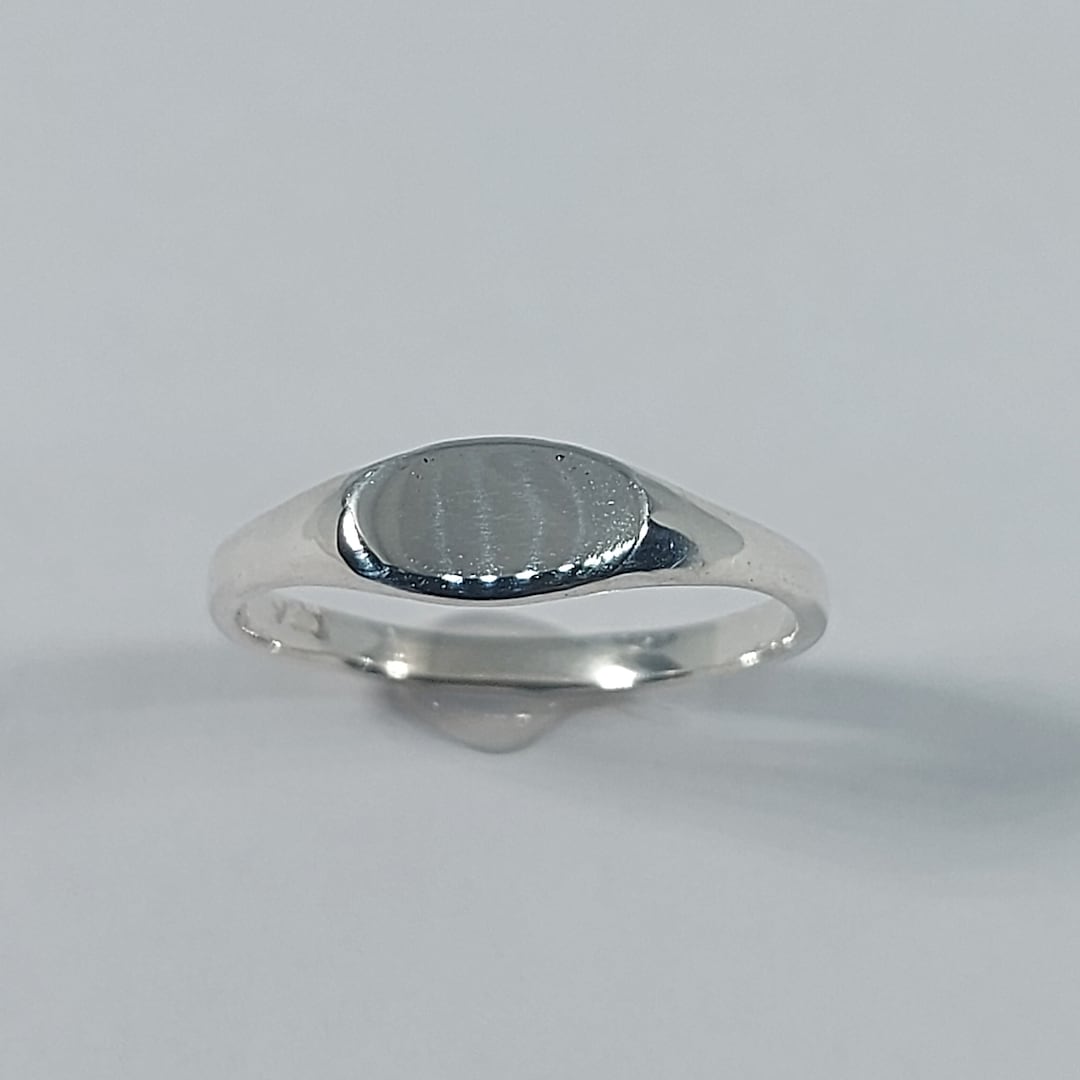 Signet Ring, Women Signet Ring, Kids Signet Ring, Solid Sterling Silver ...