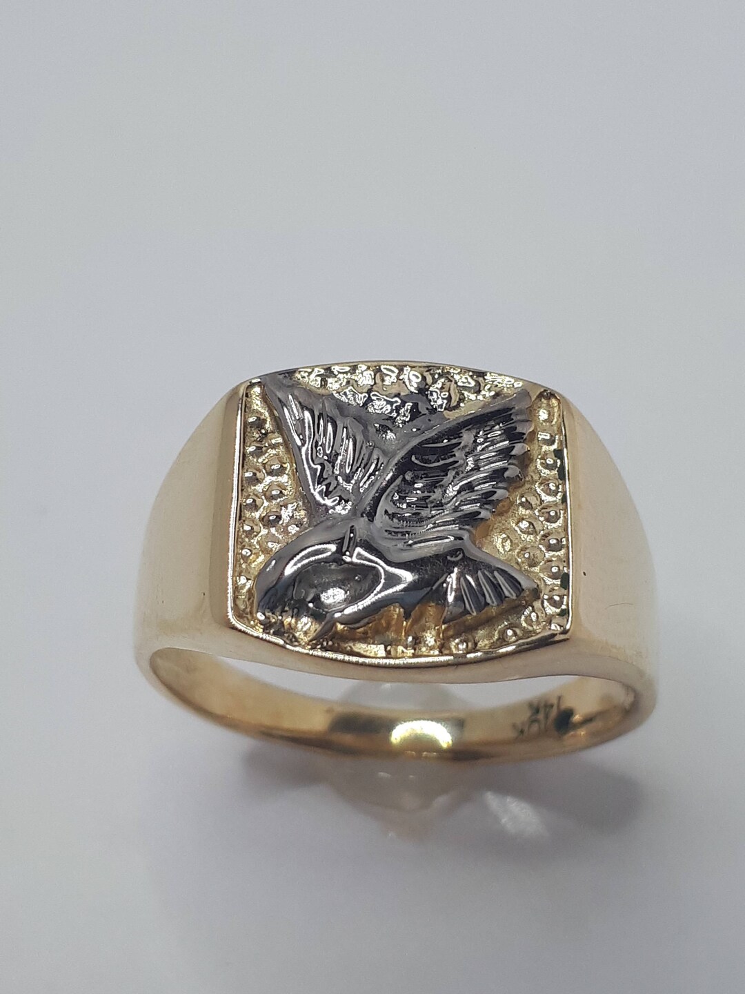 Men Ring, Gold Eagle Ring, Ring for Him, Women Eagle Ring, Signet Ring ...