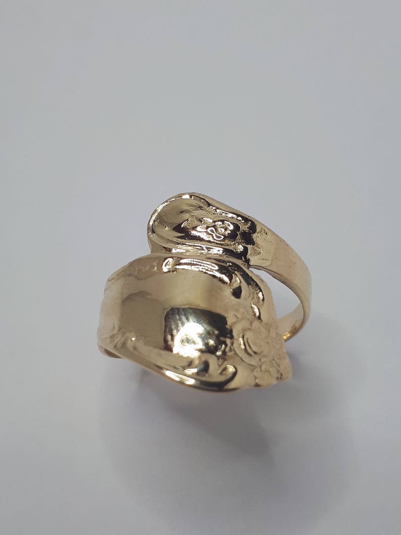 Gold Spoon Ring Solid Gold Spoon Ring Spoon Rings Gold | Etsy