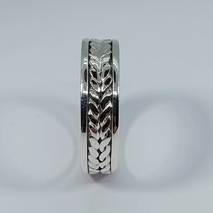 Silver Band, Hand Engraved Band, Engraved Silver Band, Unisex Silver ...